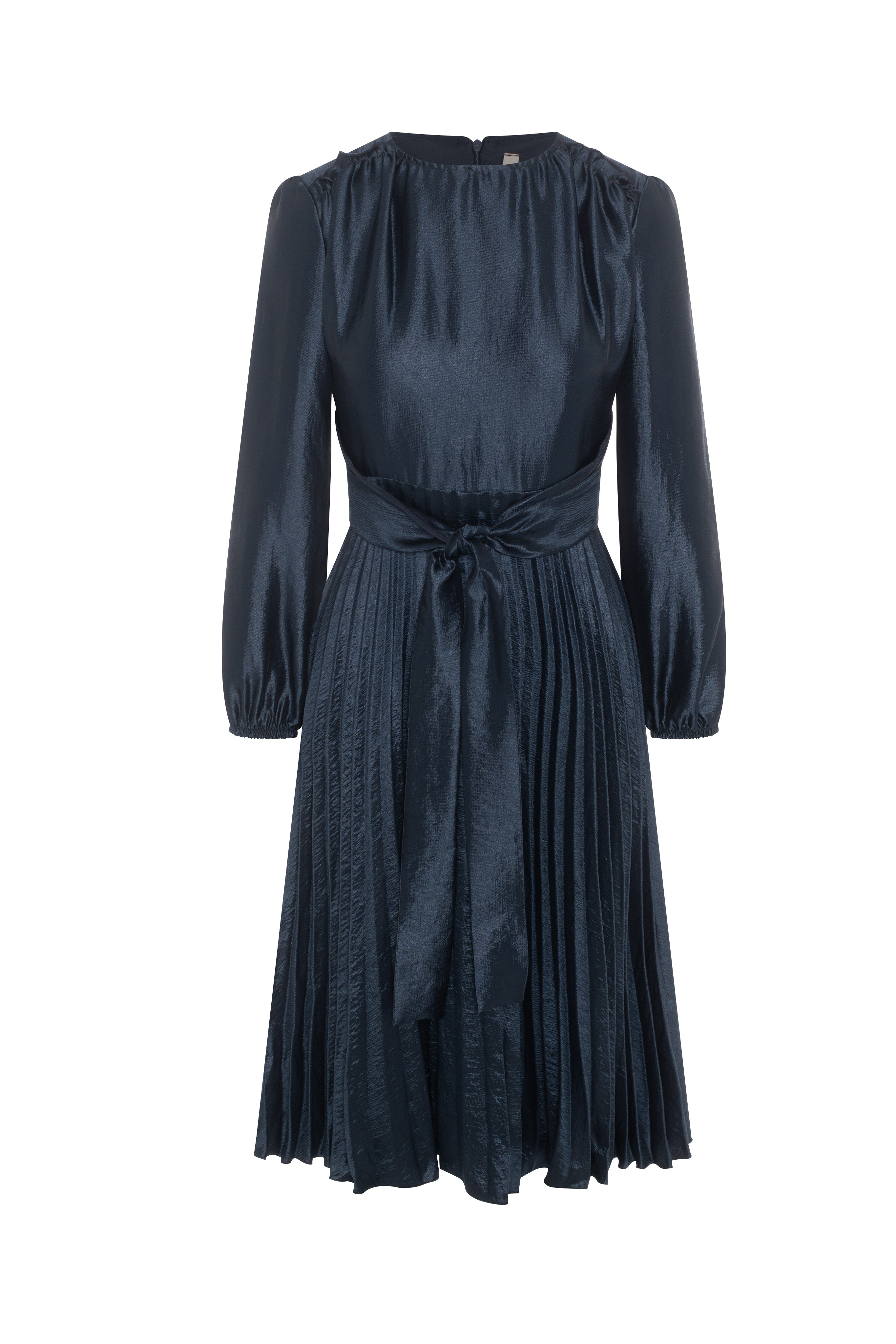 Pleated Back Wrap Dress
